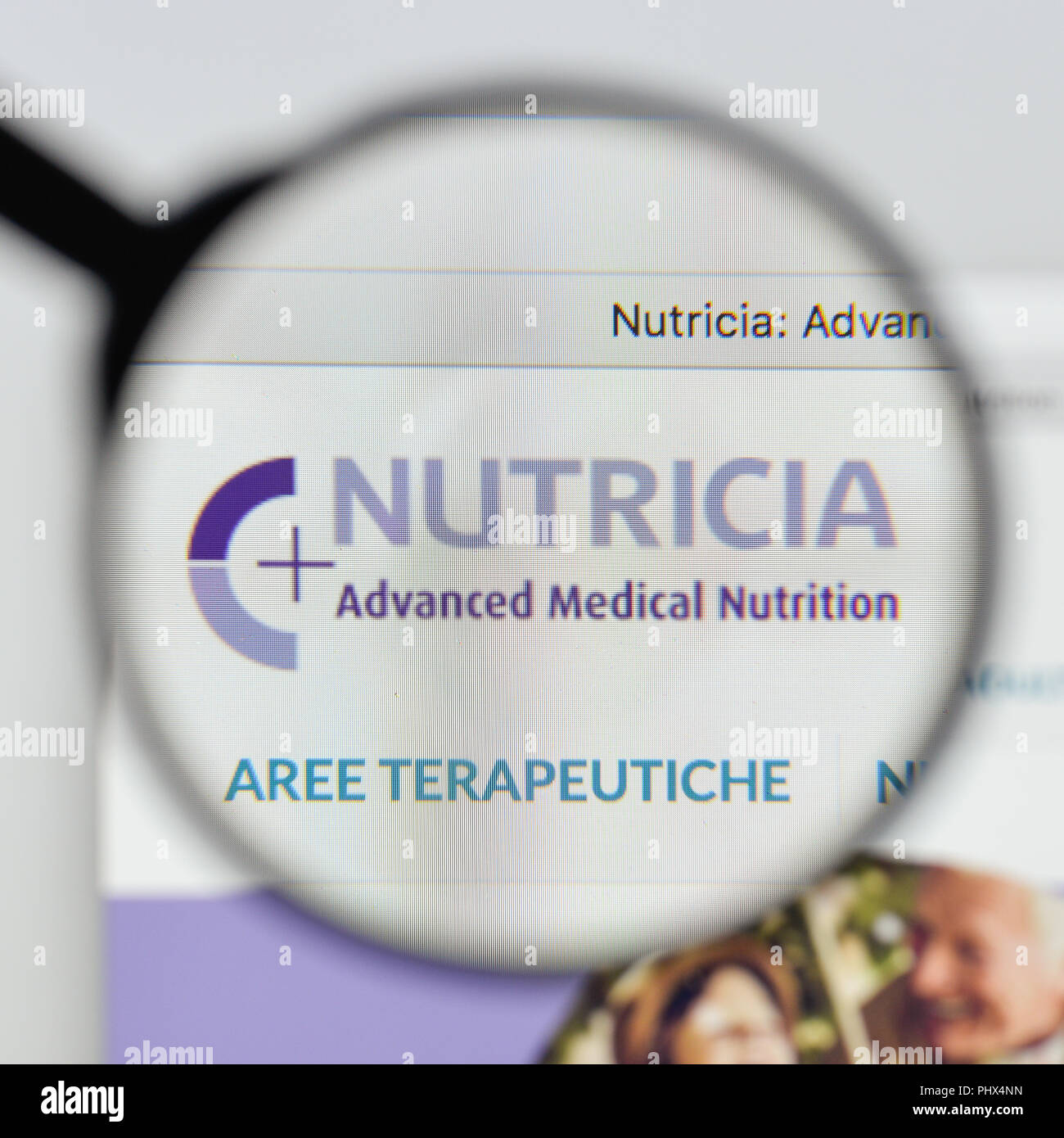 Milan, Italy - August 20, 2018: Nutricia website homepage. Nutricia ...