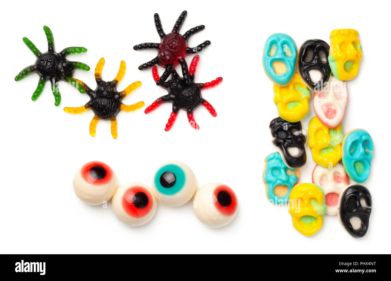 Halloween Gummy Candies Isolated on White Background Stock Photo - Alamy