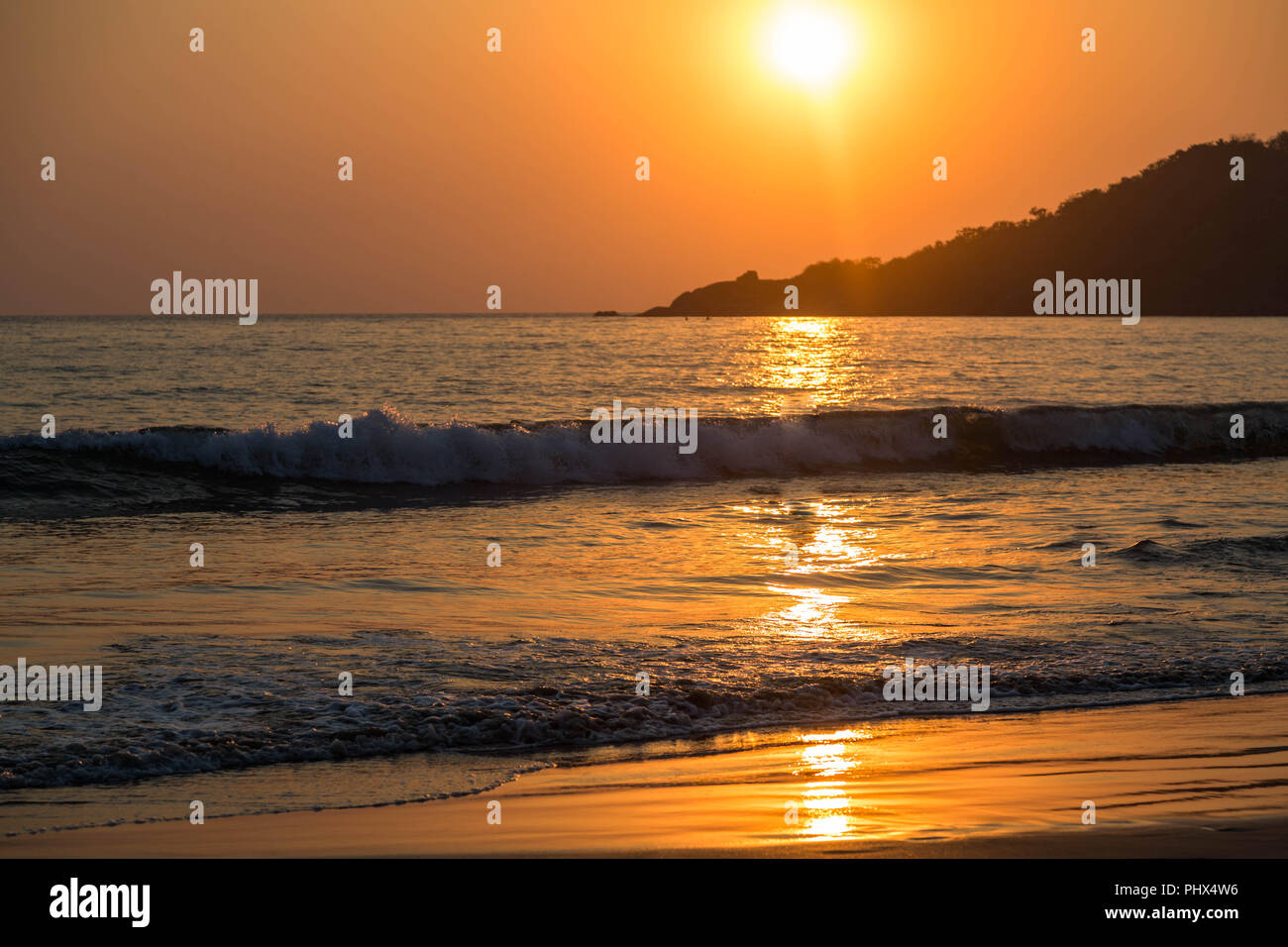 sunset in Goa Stock Photo - Alamy