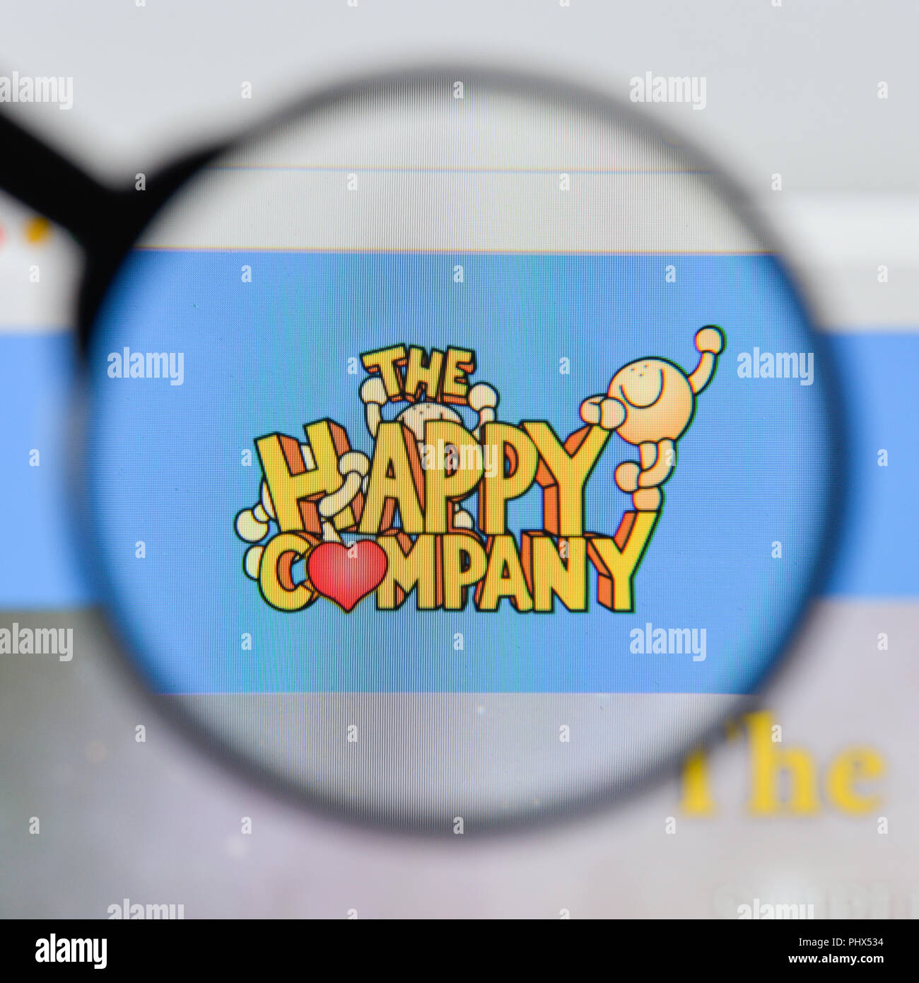 Milan, Italy - August 20, 2018: Happy Company website homepage. Happy ...