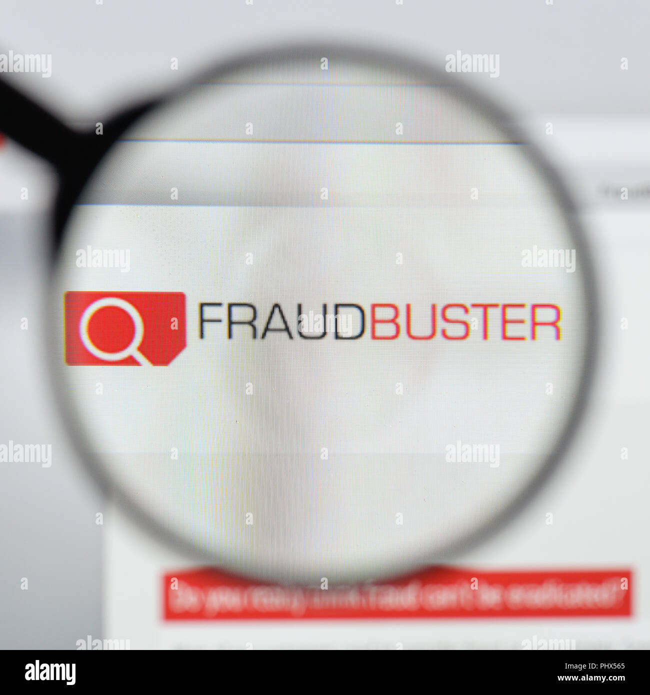 Milan, Italy - August 20, 2018: Fraud Buster website homepage. Fraud ...