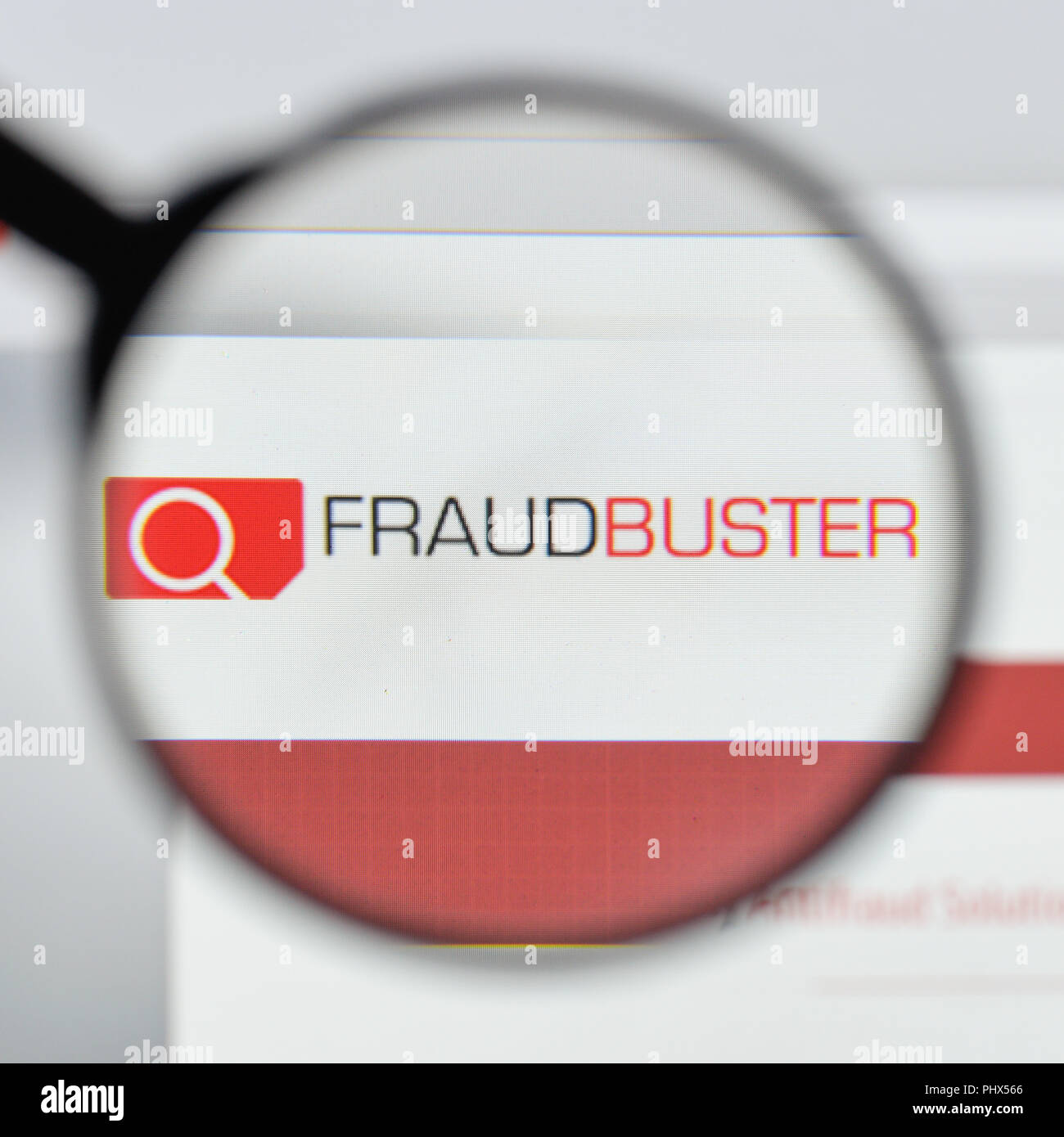 Milan, Italy - August 20, 2018: Fraud Buster website homepage. Fraud ...
