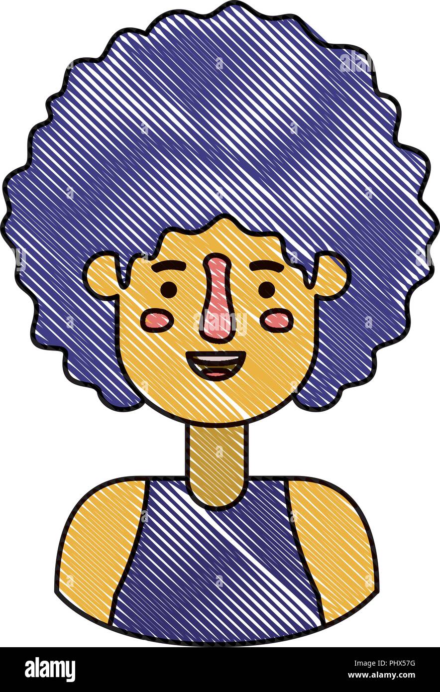 young man with afro avatar character Stock Vector Image & Art - Alamy