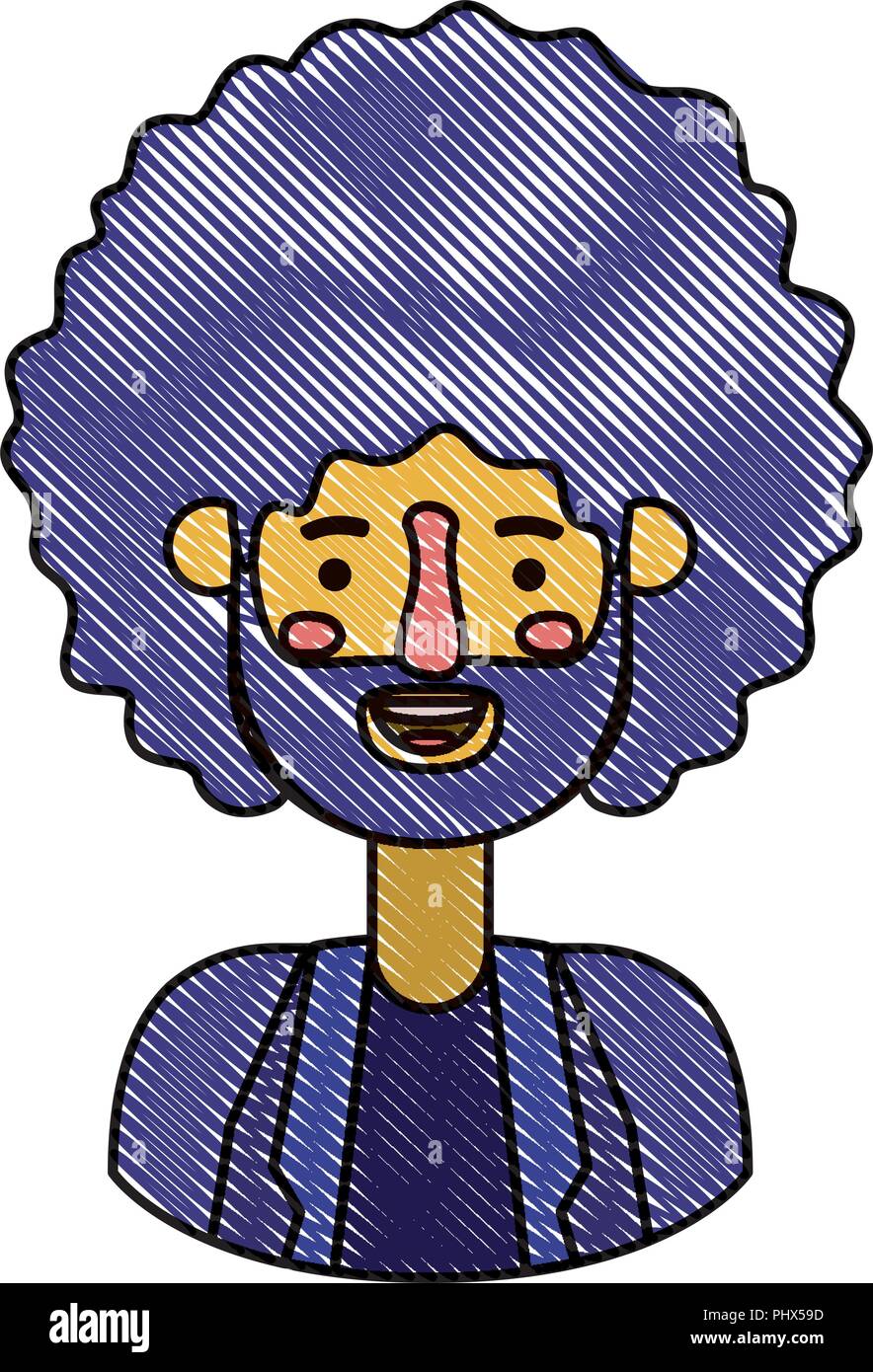 young man with afro avatar character Stock Vector Image & Art - Alamy