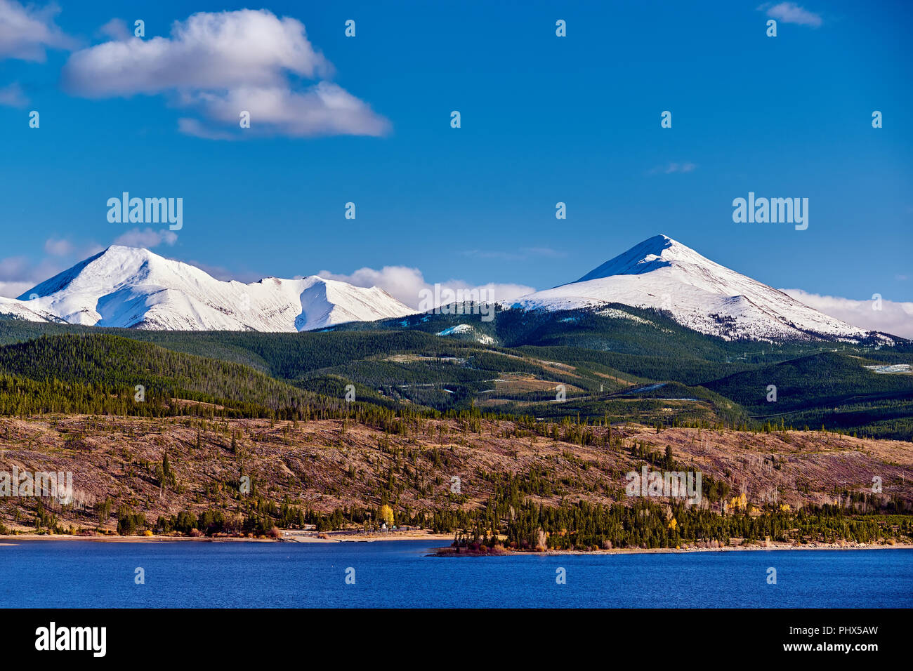 Dillon Reservoir and Swan Mountain. Rocky Mountains, Colorado Stock ...