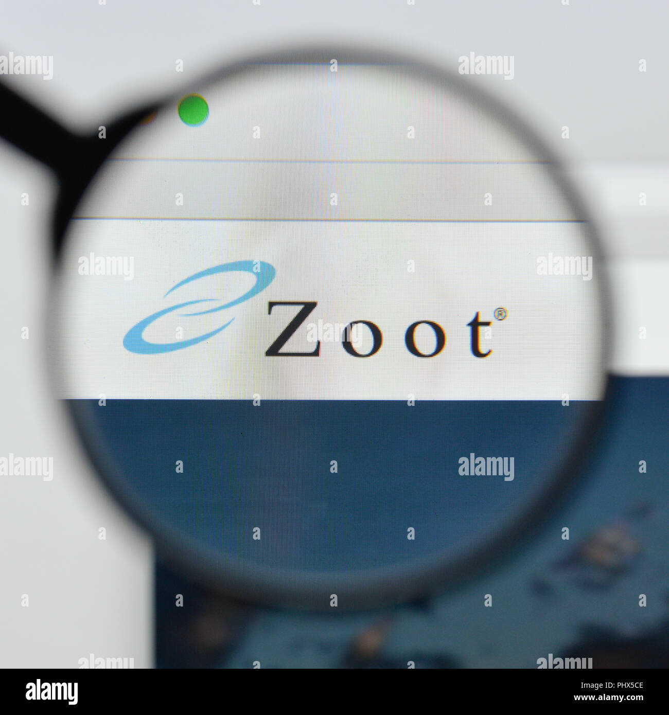 Milan, Italy - August 20, 2018: ZOOT Group website homepage. ZOOT Group ...