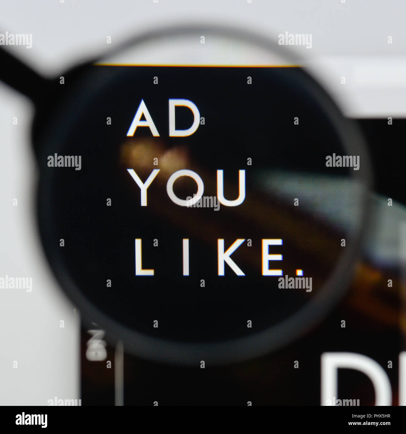 Milan, Italy - August 20, 2018: Adyoulike ad you like website homepage ...