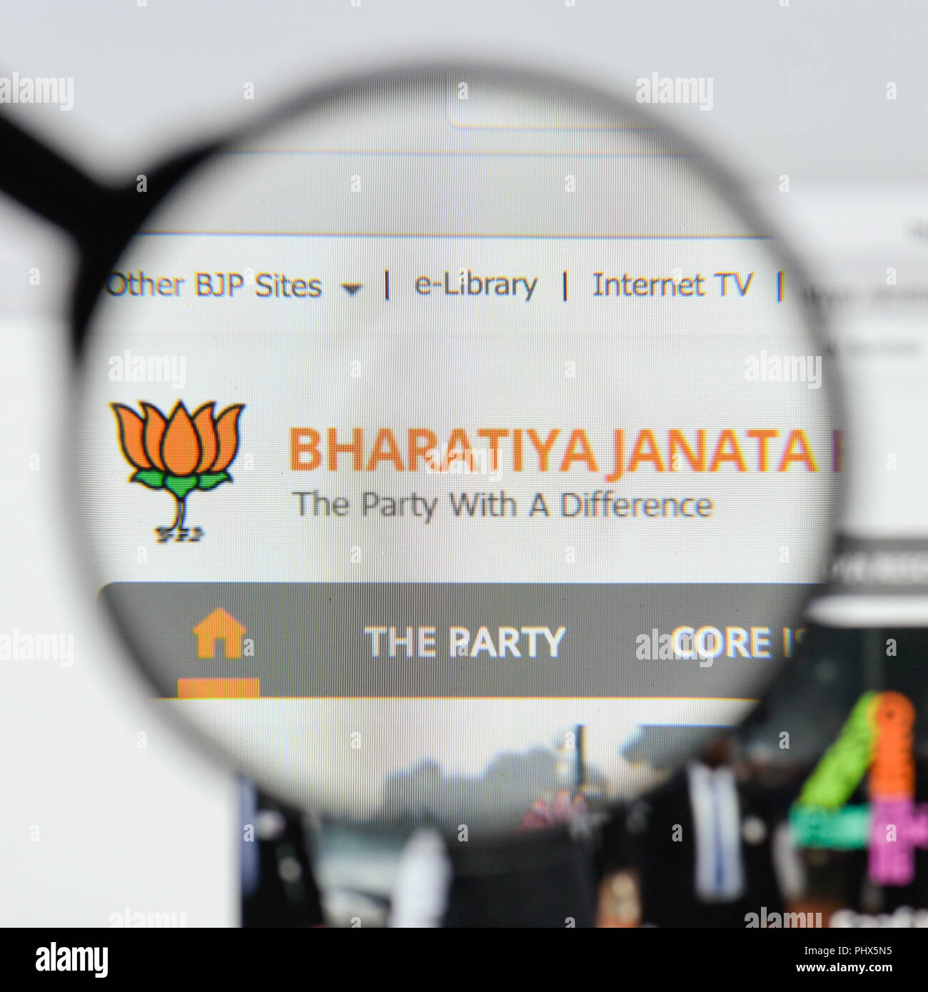 Milan, Italy - August 20, 2018: Bharatiya Janata Party website homepage ...