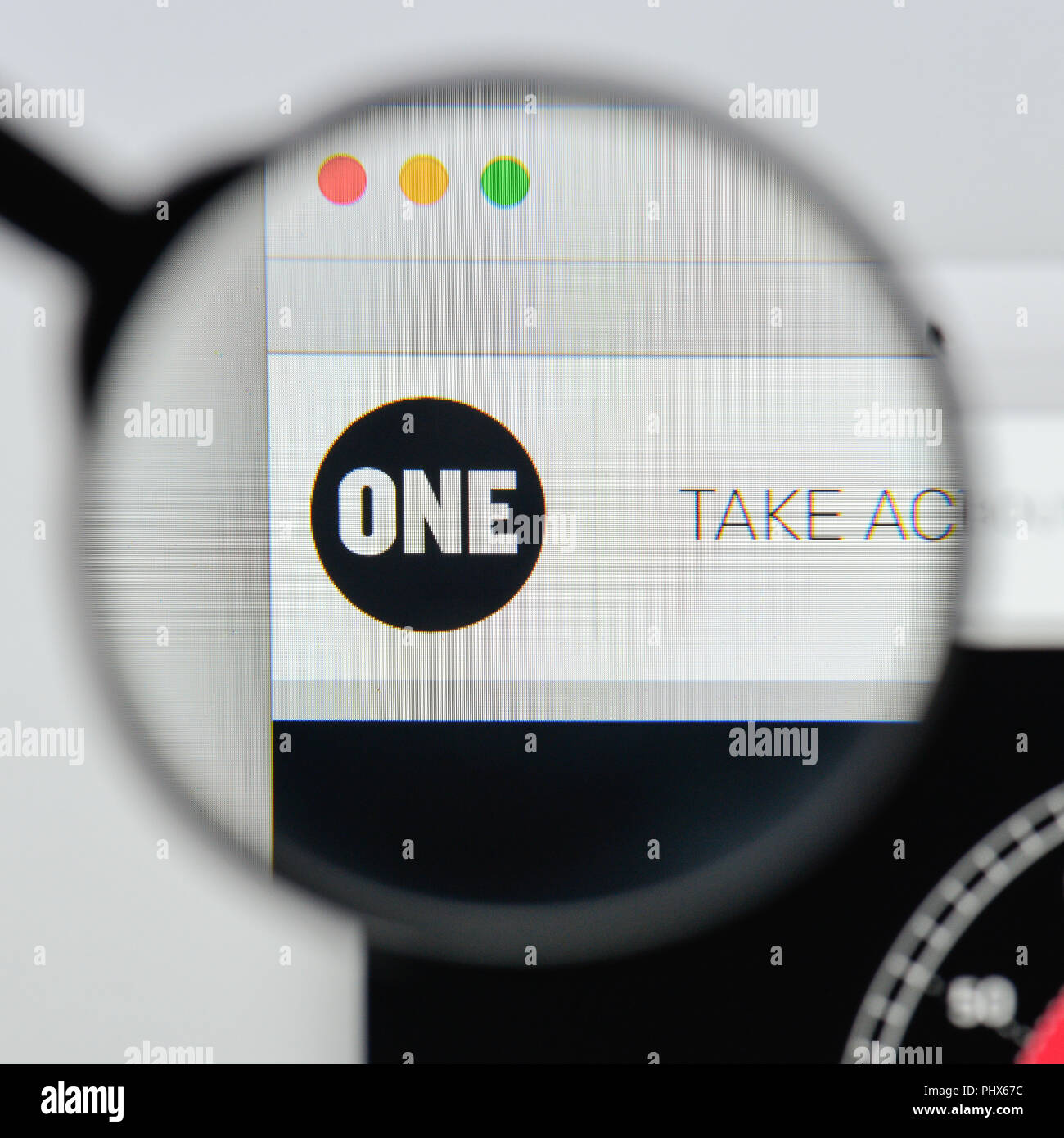 Milan, Italy - August 20, 2018: ONE Campaign website homepage. ONE ...