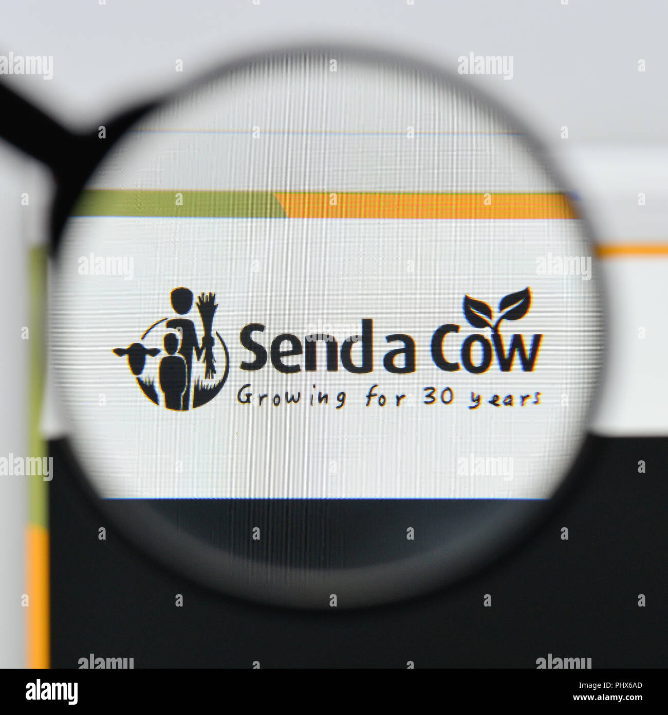 Milan, Italy - August 20, 2018: Send a Cow Uganda website homepage ...