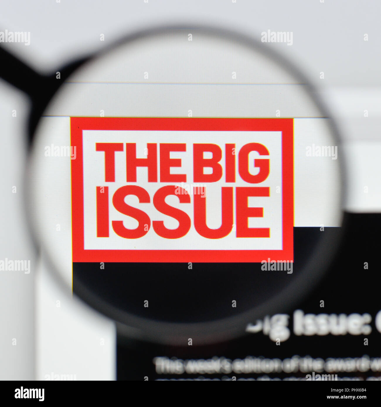 Milan, Italy - August 20, 2018: The Big Issue website homepage. The Big ...