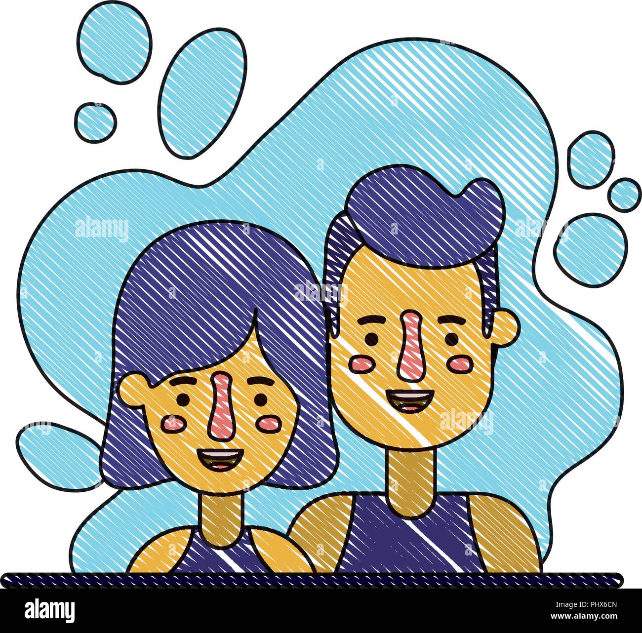 couple characters with paint splash background Stock Vector Image & Art ...