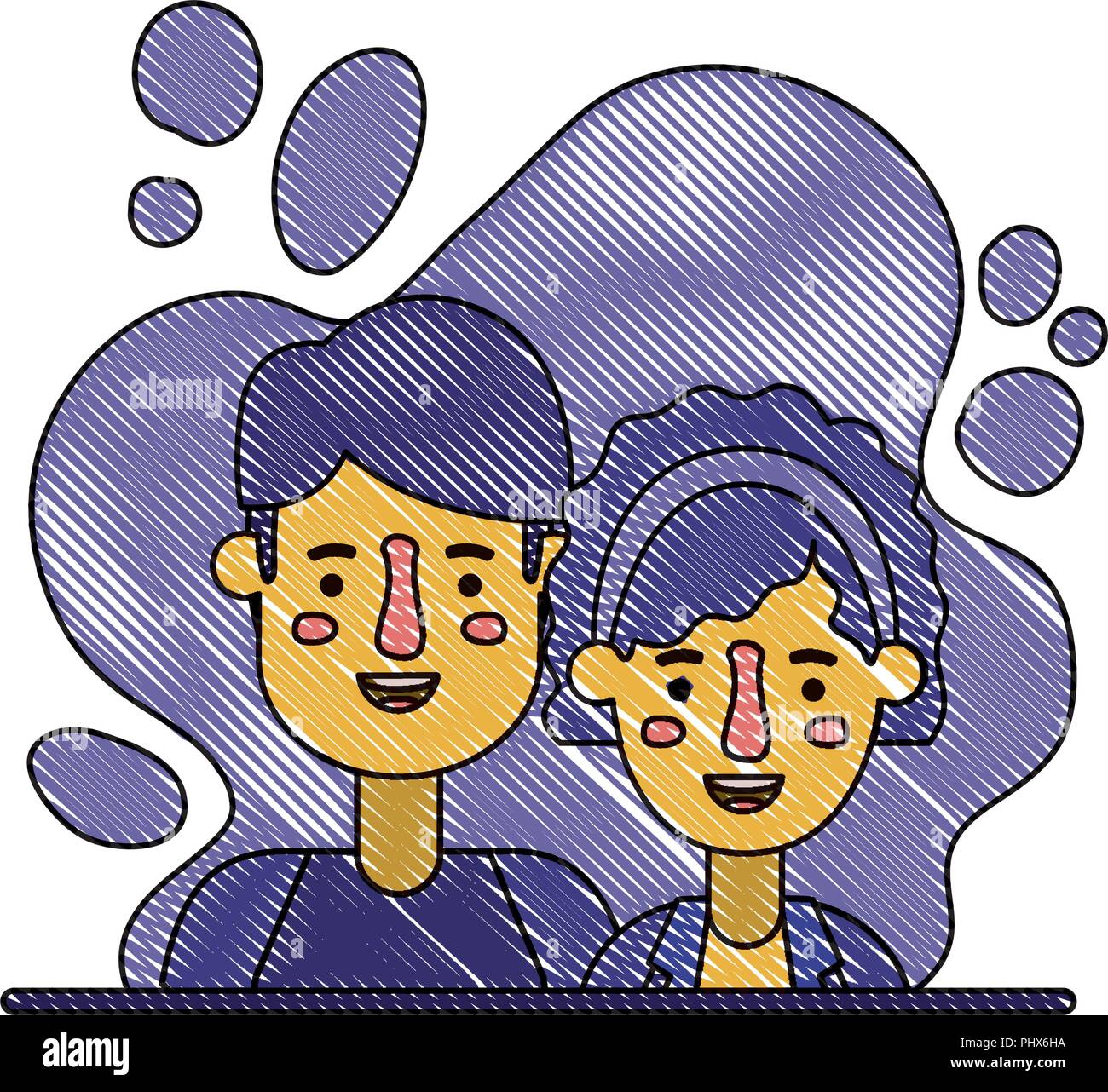 couple characters with paint splash background Stock Vector Image & Art ...