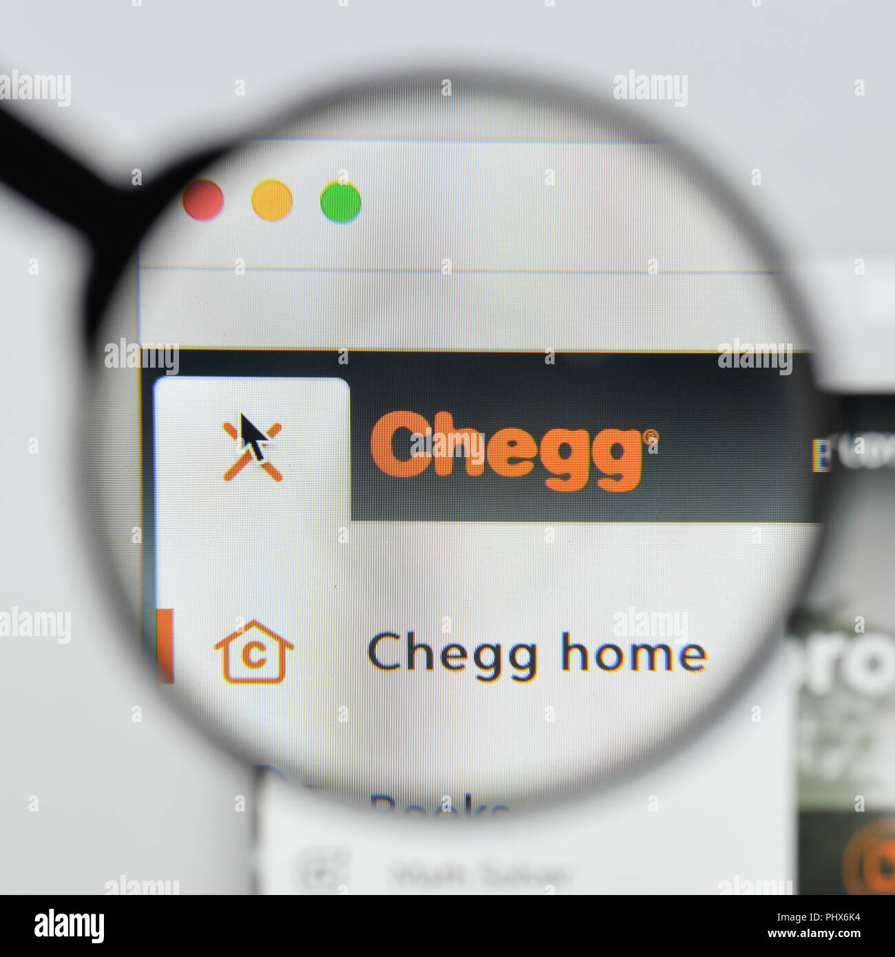 Milan, Italy - August 20, 2018: chegg website homepage. chegg logo ...