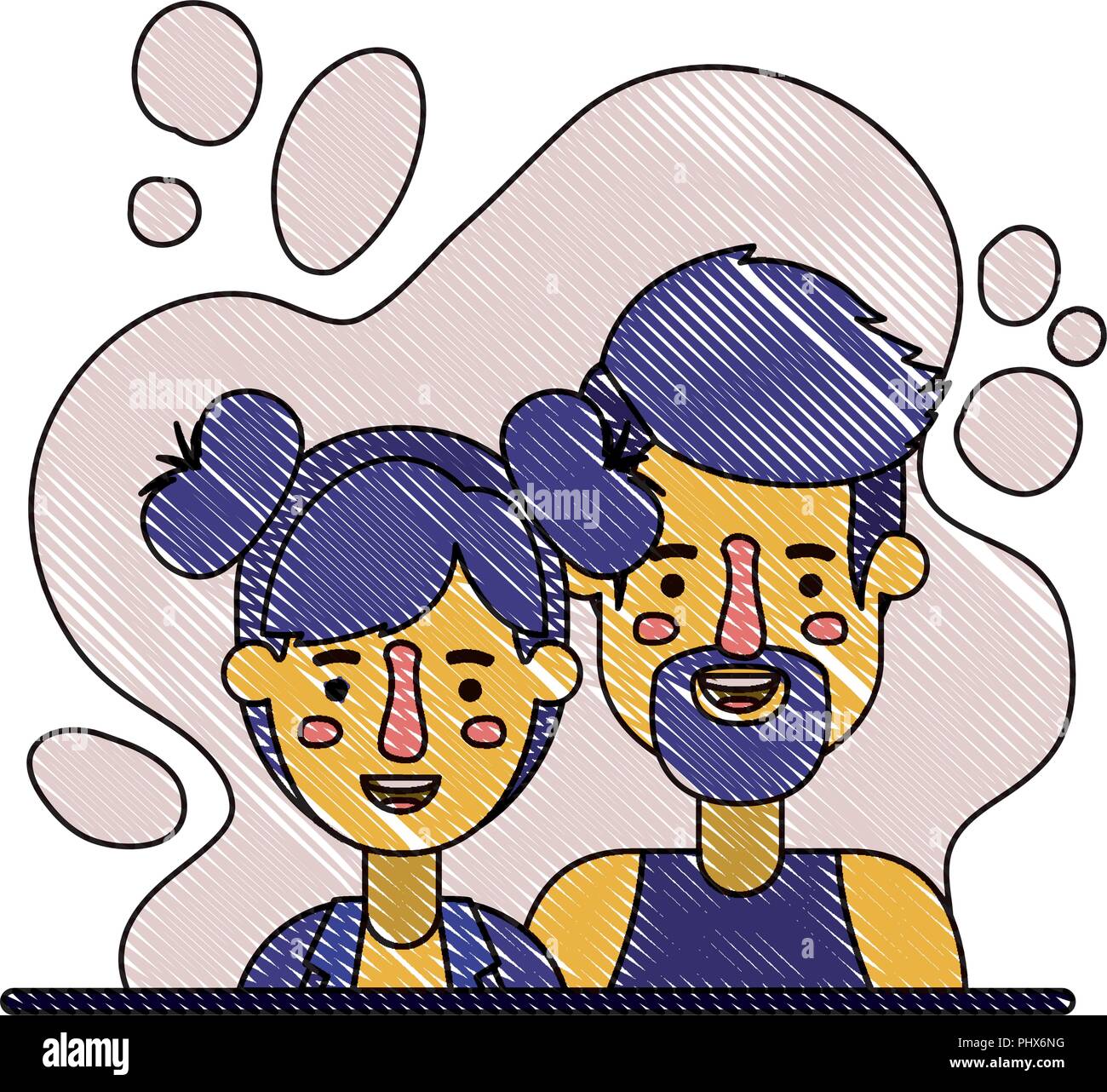 couple characters with paint splash background Stock Vector Image & Art ...