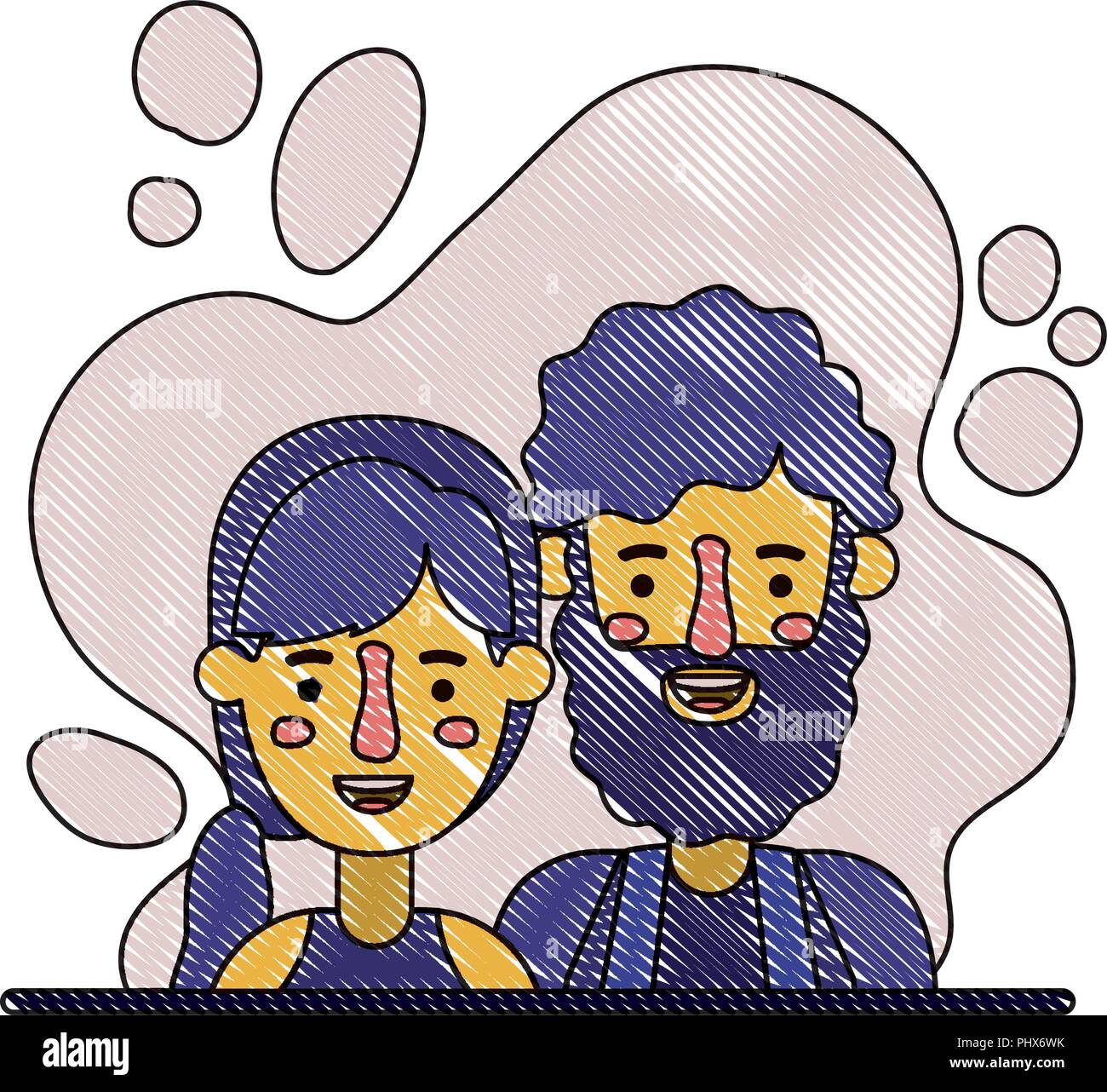 couple characters with paint splash background Stock Vector Image & Art ...