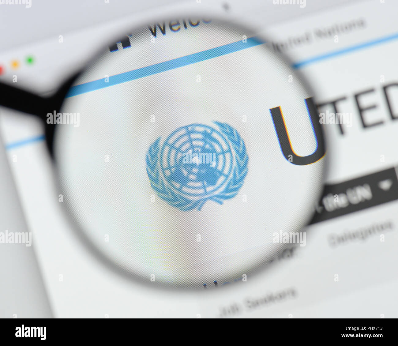 United nations logo hi-res stock photography and images - Alamy