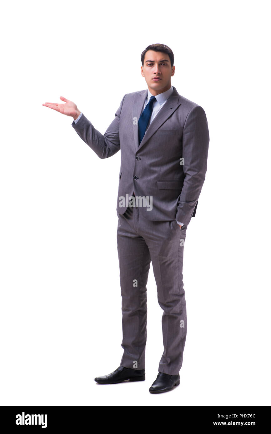 Businessman isolated on white background Stock Photo - Alamy