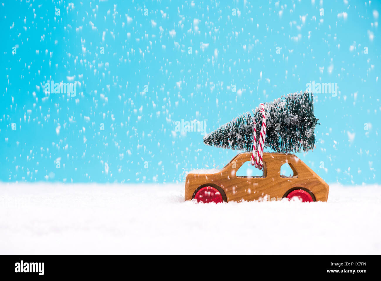 Christmas tree car carry hi-res stock photography and images - Alamy