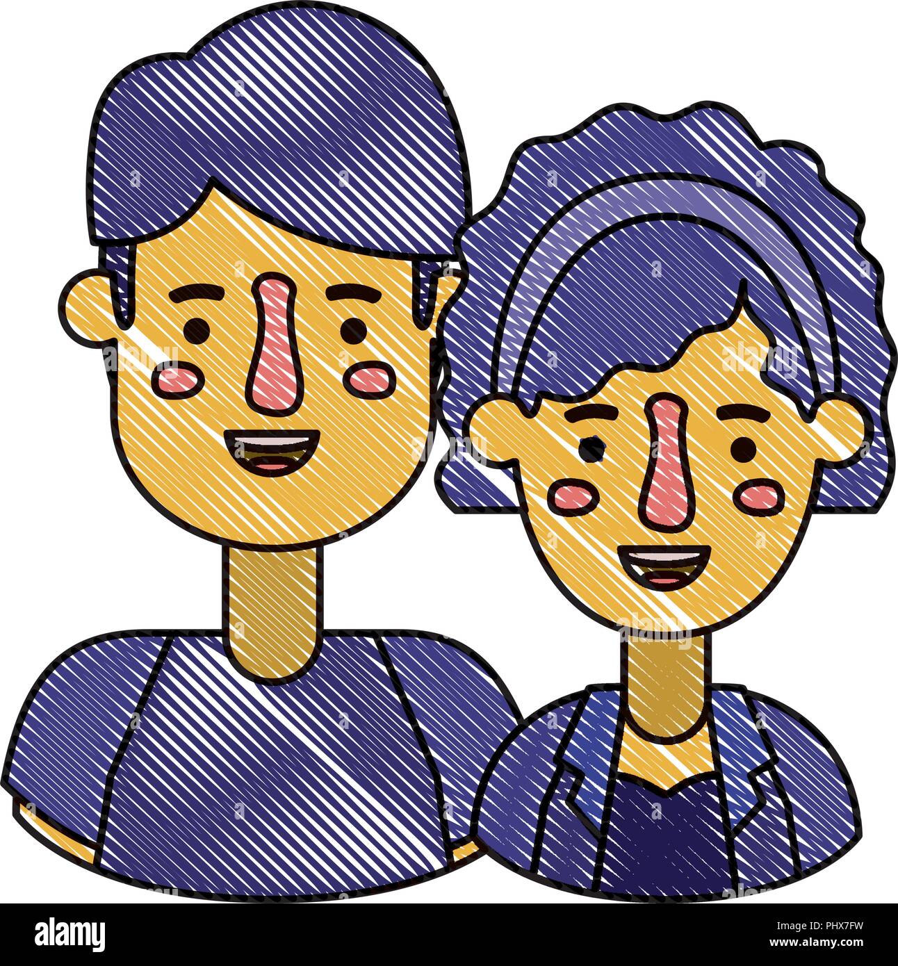 couple avatar characters icons Stock Vector Image & Art - Alamy