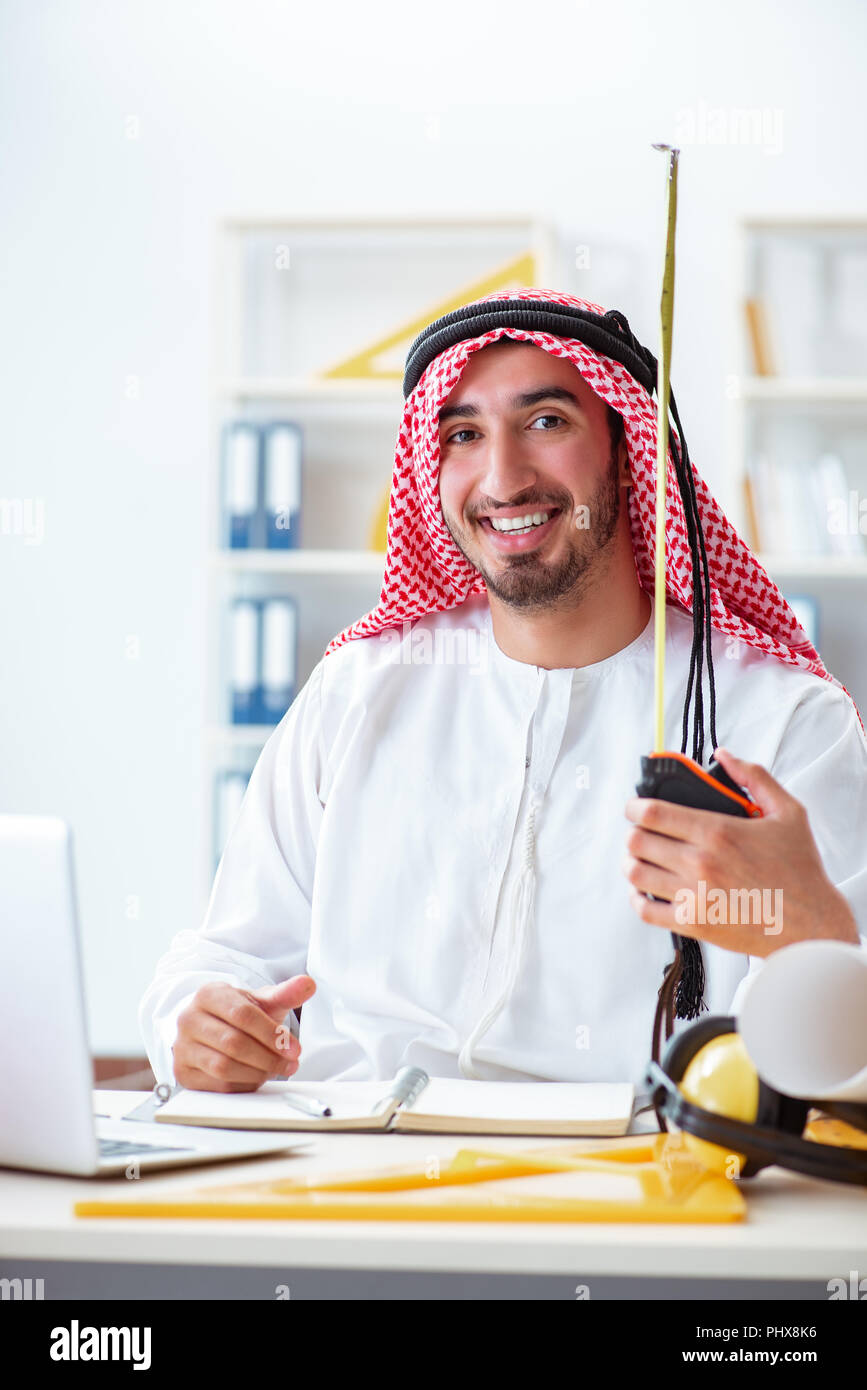Arab engineer working on new project Stock Photo - Alamy