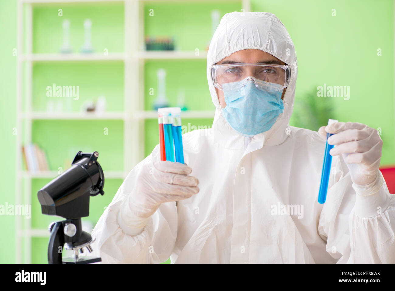 Doctor doing blood analysis in the lab Stock Photo - Alamy