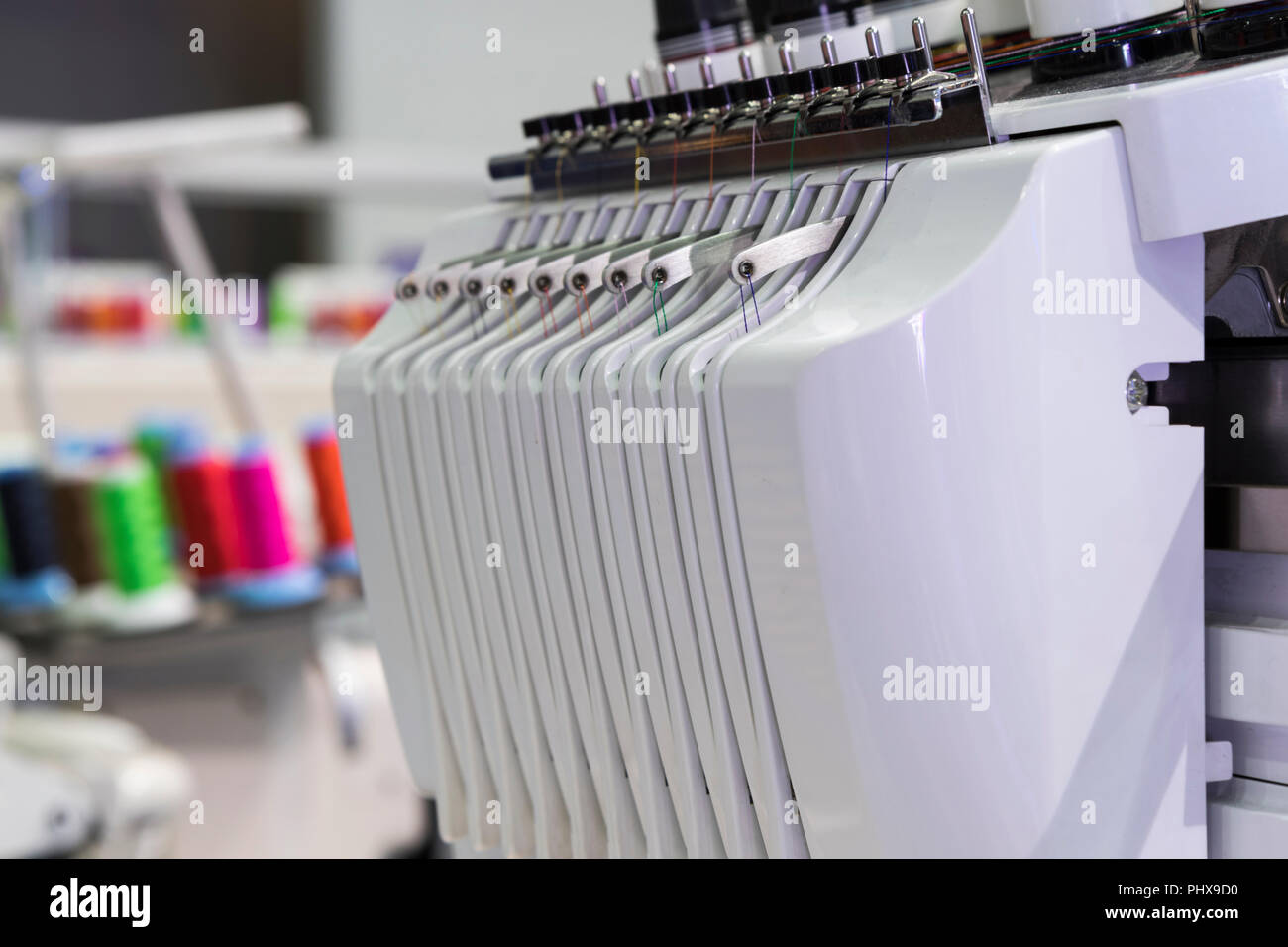 Industrial embroidery machine.For create patterns on textiles Stock ...