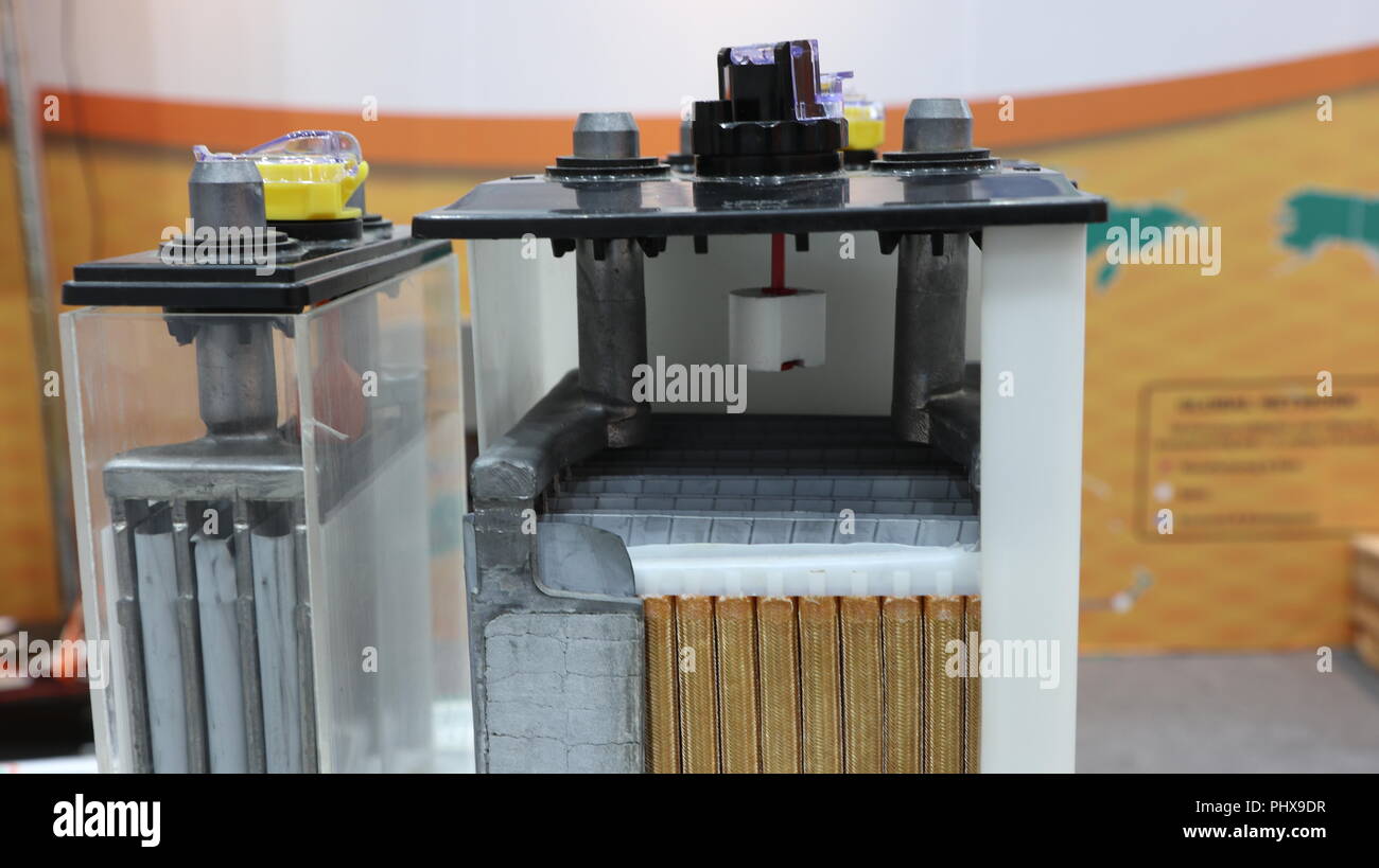 inside or cross section of industrial battery Stock Photo - Alamy