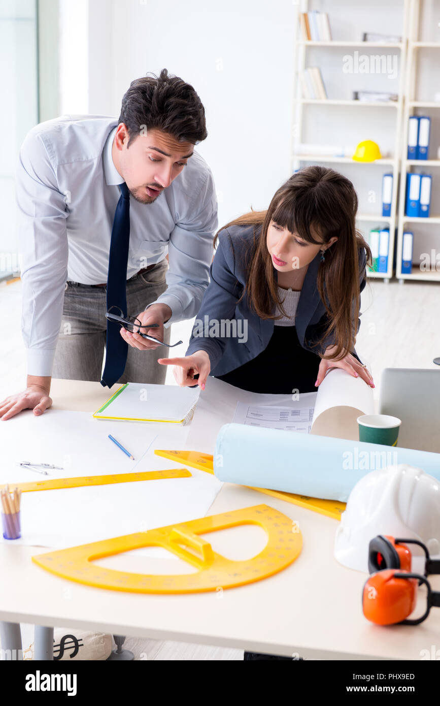 Engineers working on new project Stock Photo - Alamy