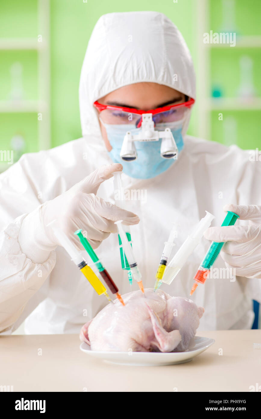 Lab assistant testing GMO chicken Stock Photo - Alamy Lab assistant testing GMO chicken Stock Photo - Alamy