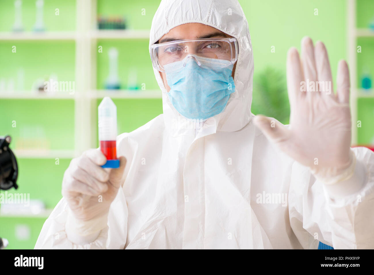 Doctor doing blood analysis in the lab Stock Photo - Alamy