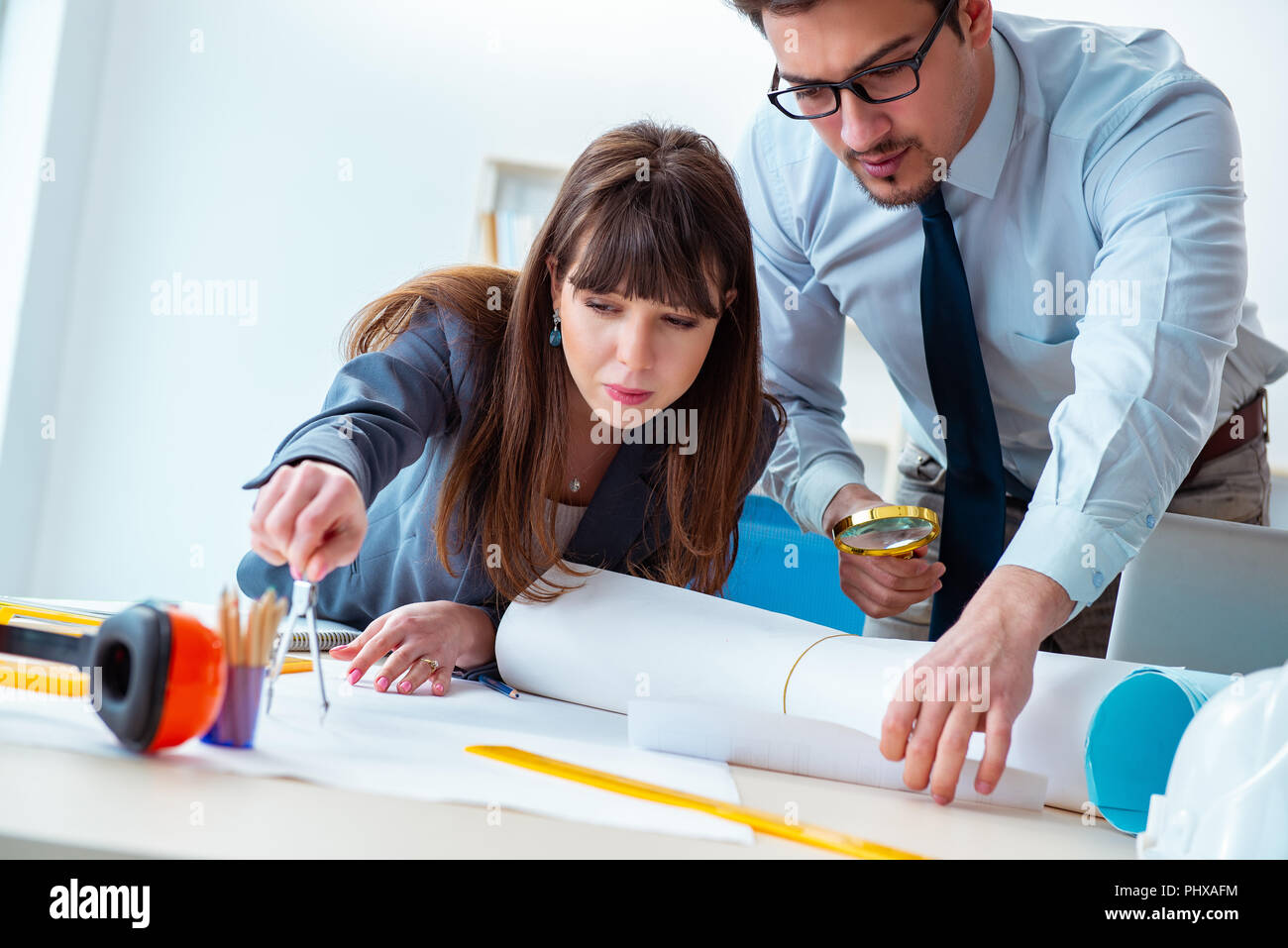 Engineers working on new project Stock Photo - Alamy