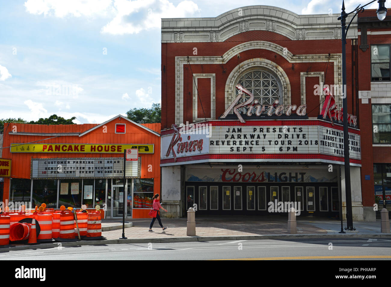 Outside the Riviera Theater in Chicago's north side neighborhood music ...