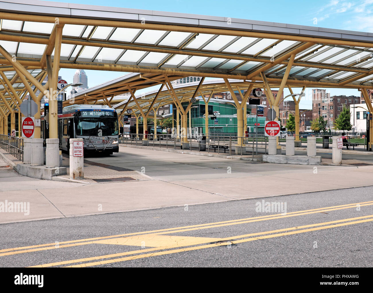The Stephanie Tubbs Jones Transit Center on Prospect Avenue in downtown ...