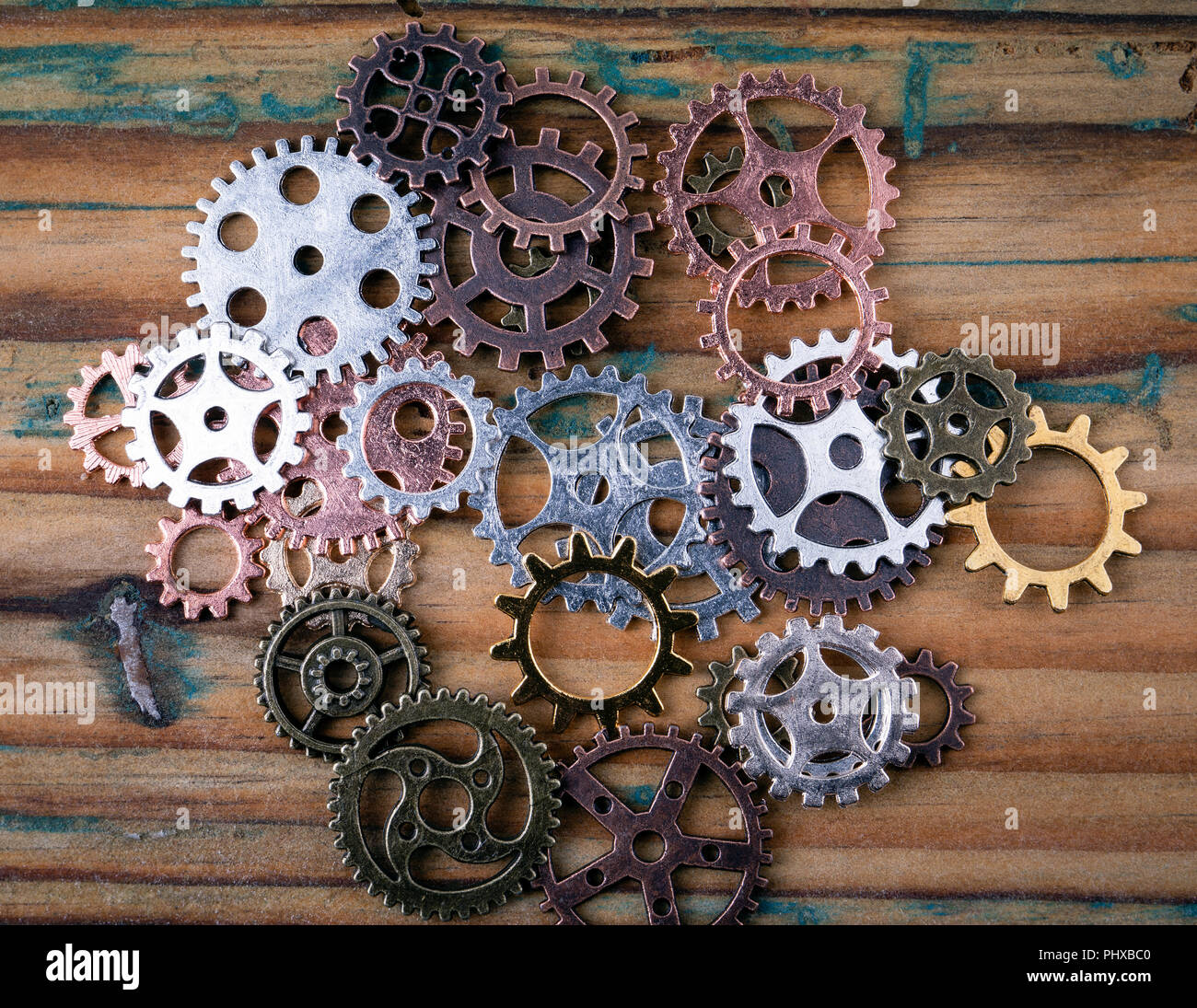 Gears different colors sizes hi-res stock photography and images - Alamy