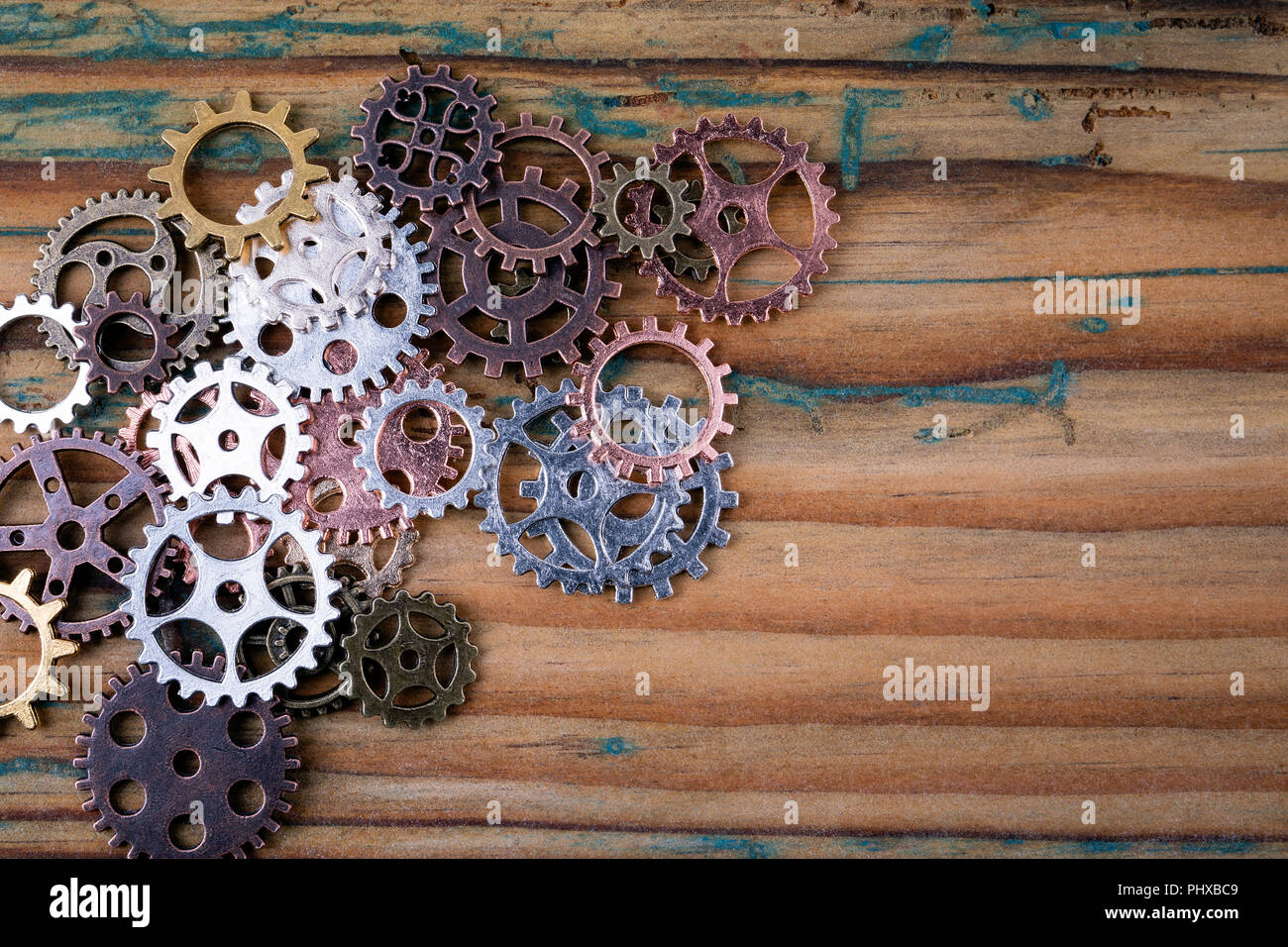Gears different colors sizes hi-res stock photography and images - Alamy