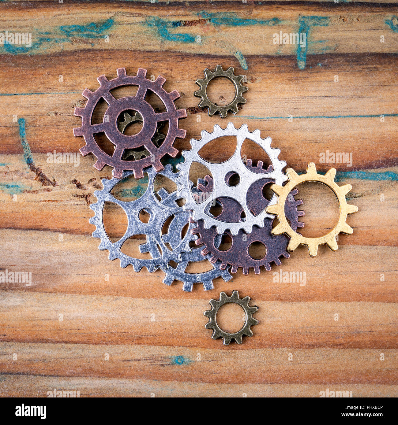 gears in different sizes and colors Stock Photo - Alamy