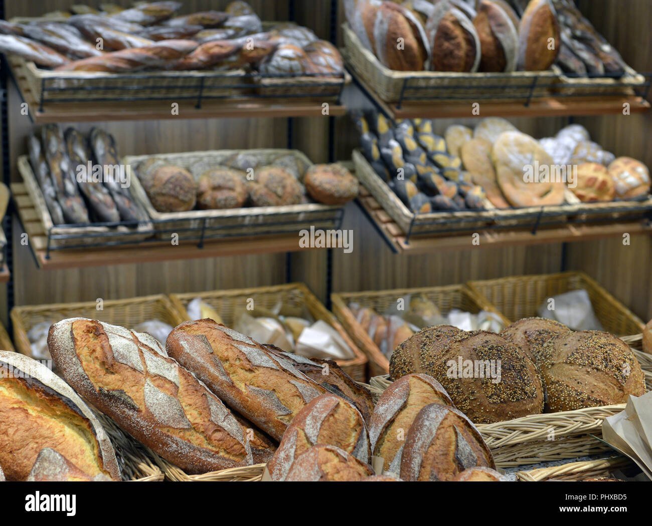 bread in a shop window Stock Photo - Alamy