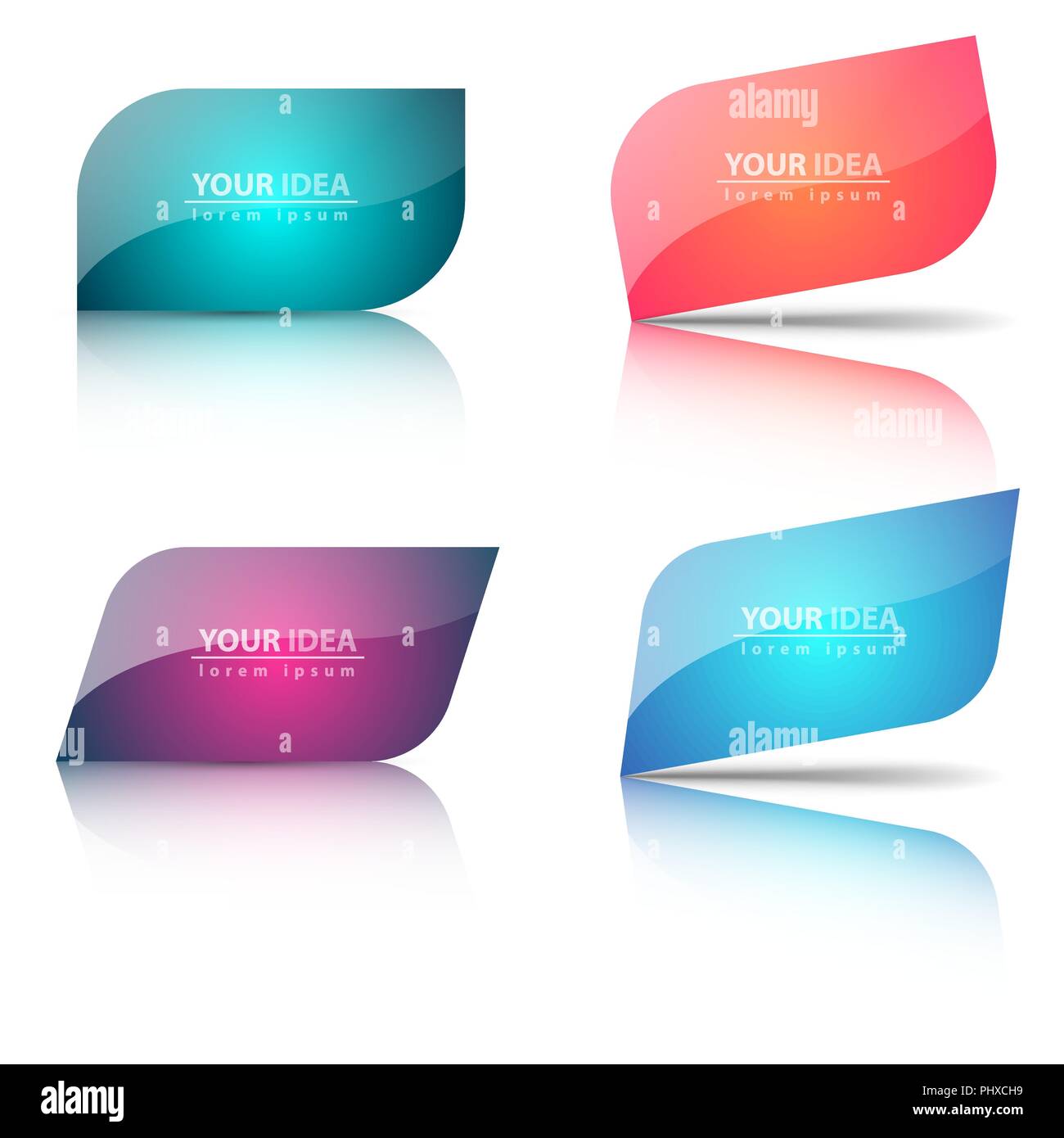 Paper leaf banner - business infographic Stock Vector Image & Art - Alamy