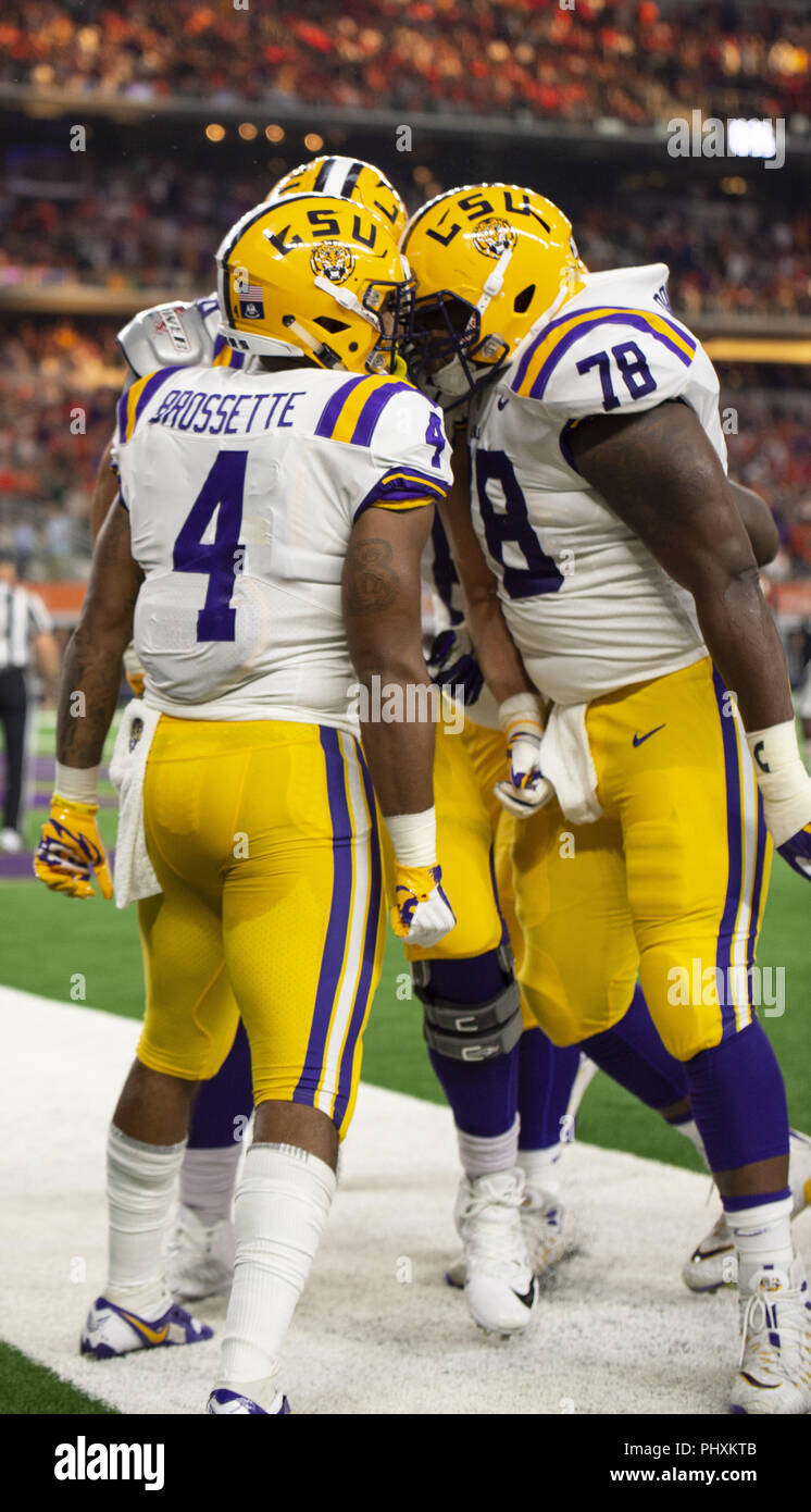 Arlington, TEXAS, USA. 2nd Sep, 2018. LSU Running. Back #4 ''NICK ...