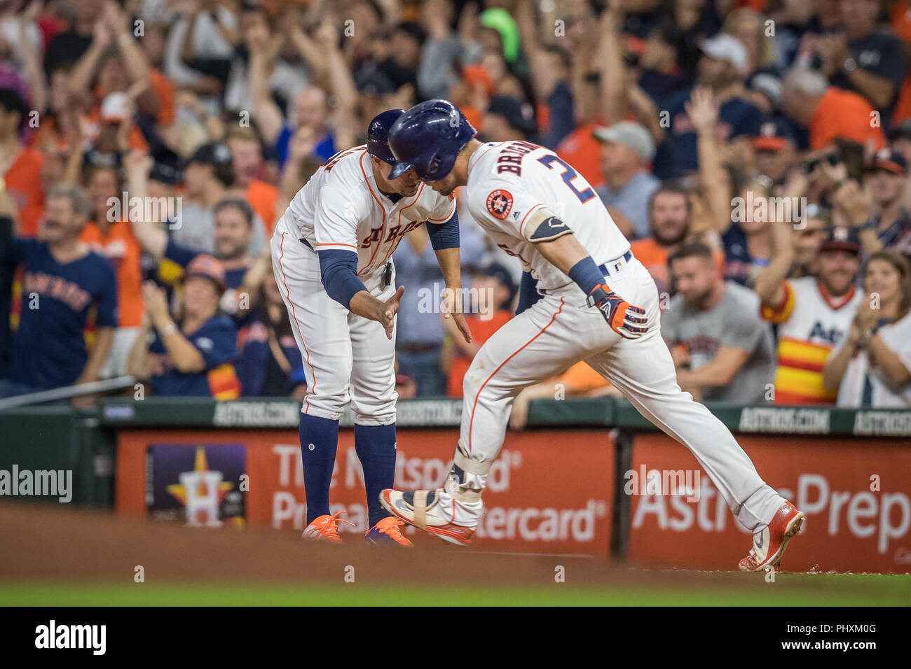 Houston, Texas, USA. 2nd Sep, 2018. Houston Astros third baseman Alex ...