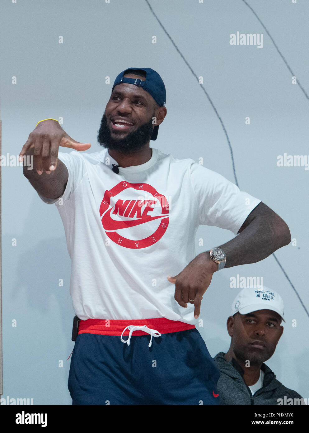 Berlin, Germany. 02nd Sep, 2018. 09/02/2018, Berlin: The American basketball player LeBron ...