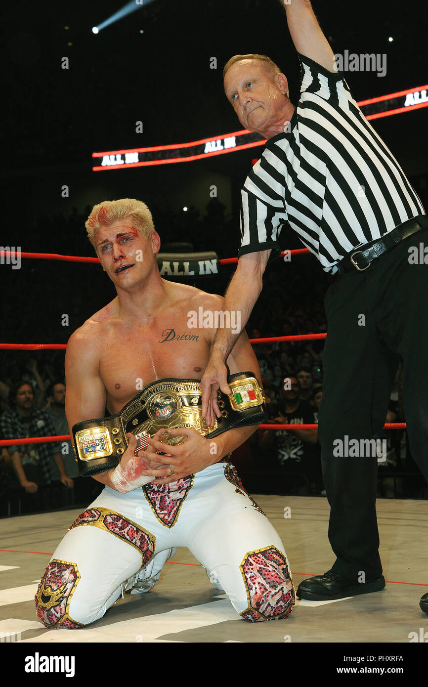 New York, NY, USA. 1st Sep, 2018. Cody Rhodes defeats Nick Aldis for ...