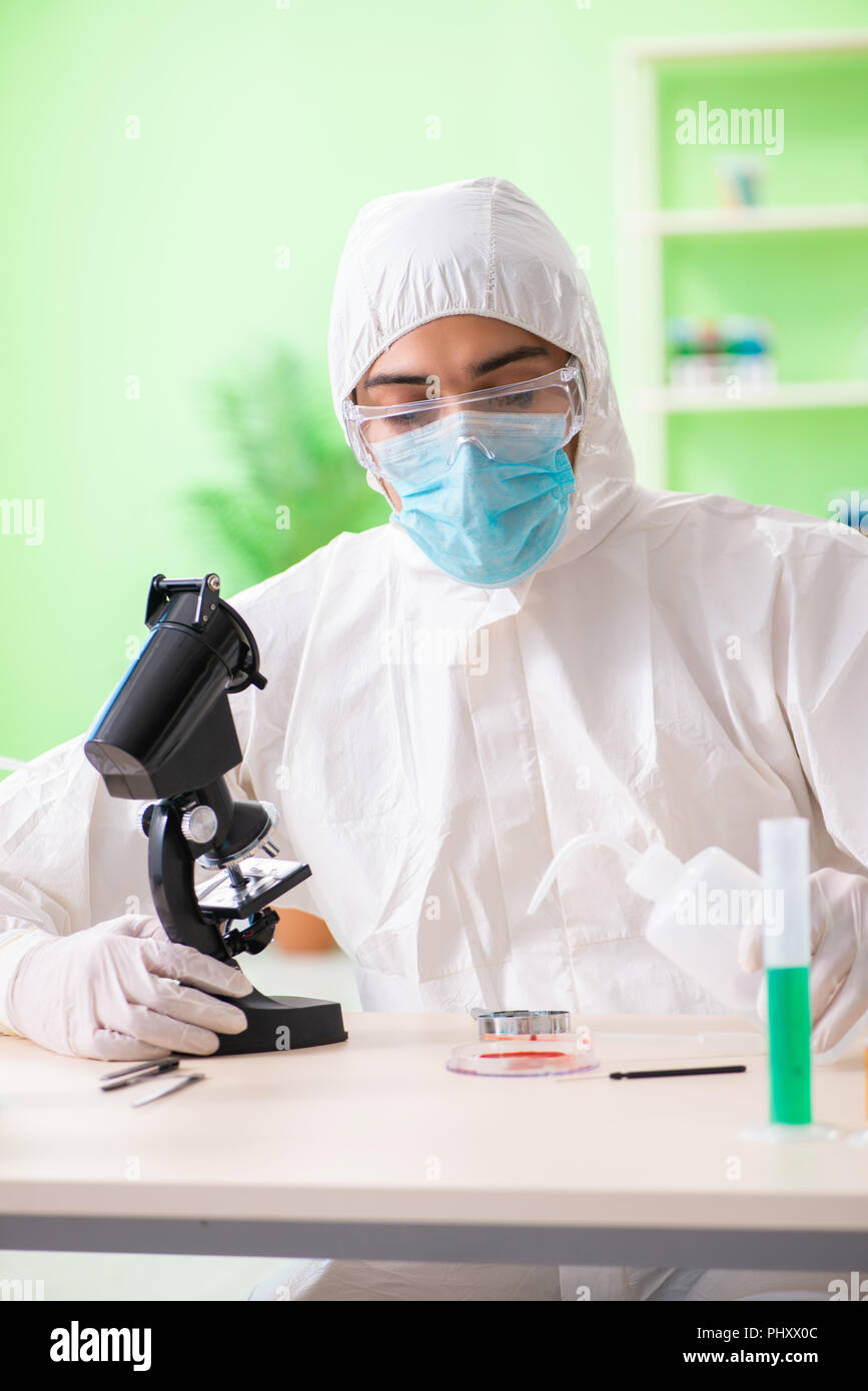 Chemist working in the lab on new experiment Stock Photo - Alamy