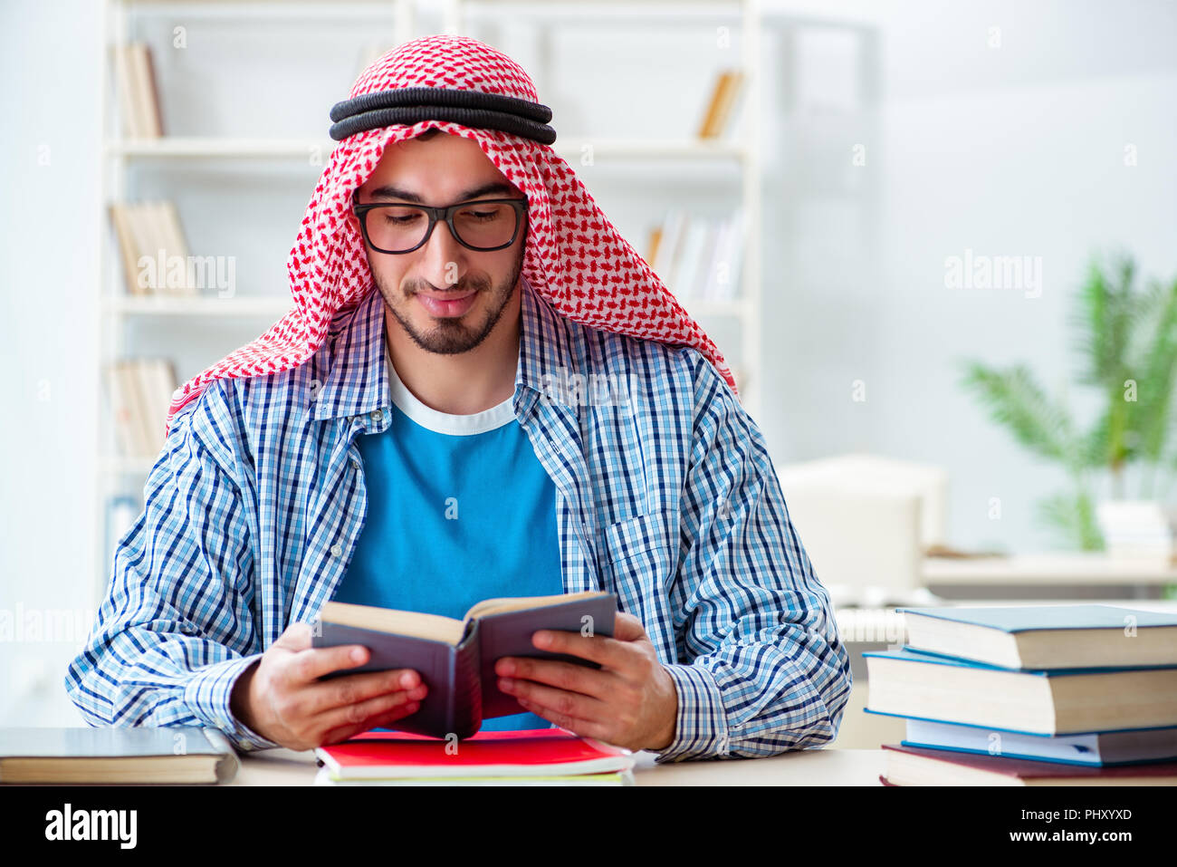 Arab student preparing for university exams Stock Photo - Alamy