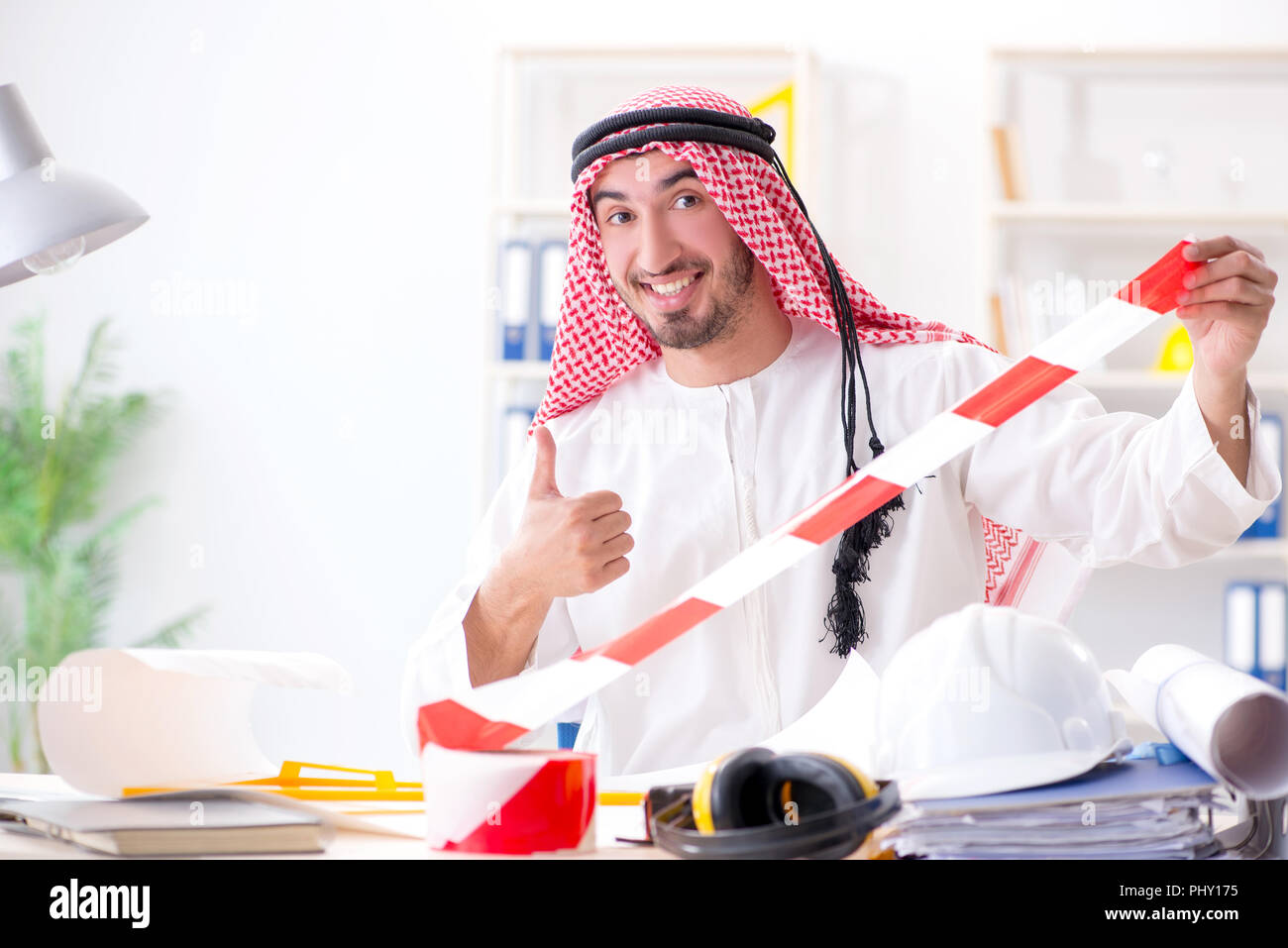 Arab engineer working on new project Stock Photo - Alamy