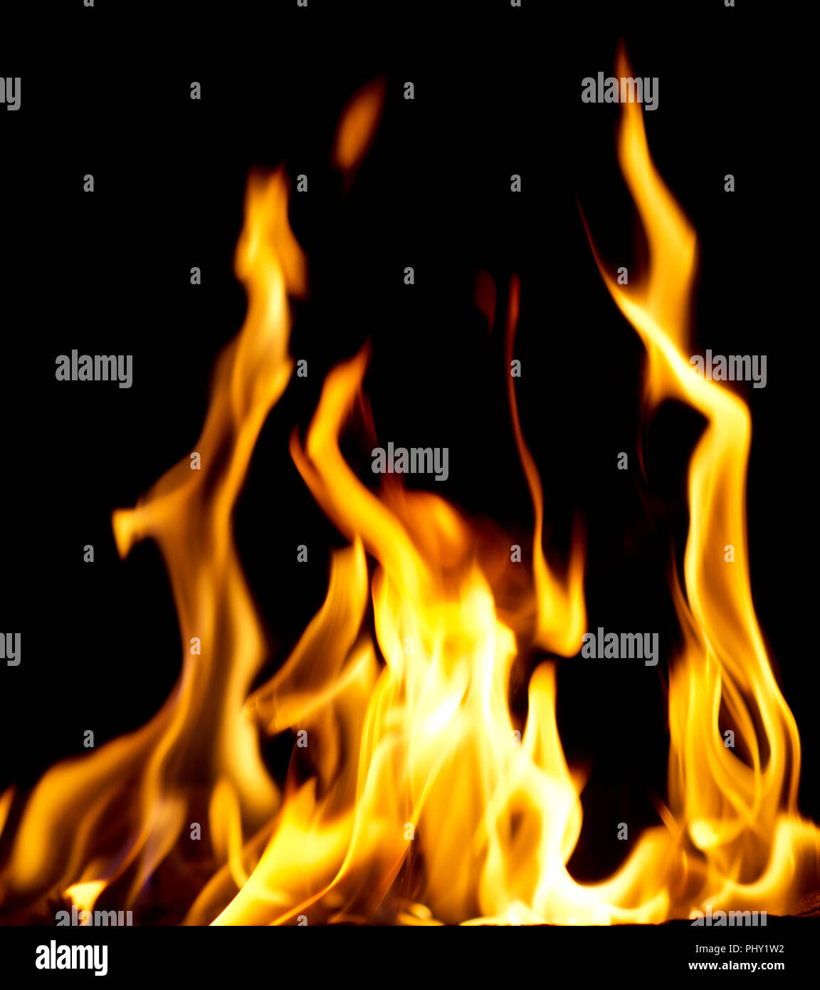 Fire on black Stock Photo - Alamy