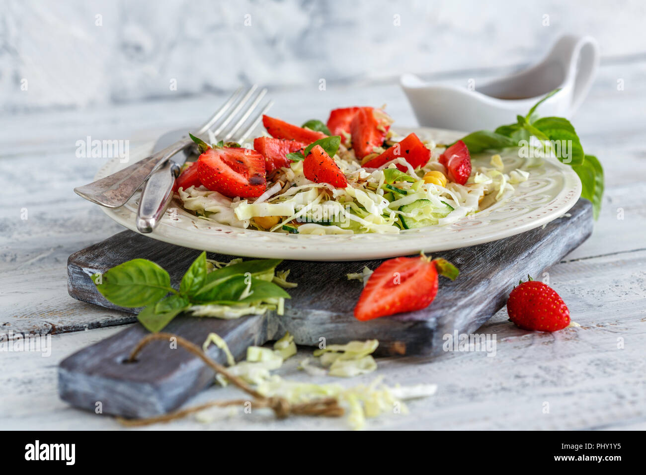 Strawberries salad hi-res stock photography and images - Alamy