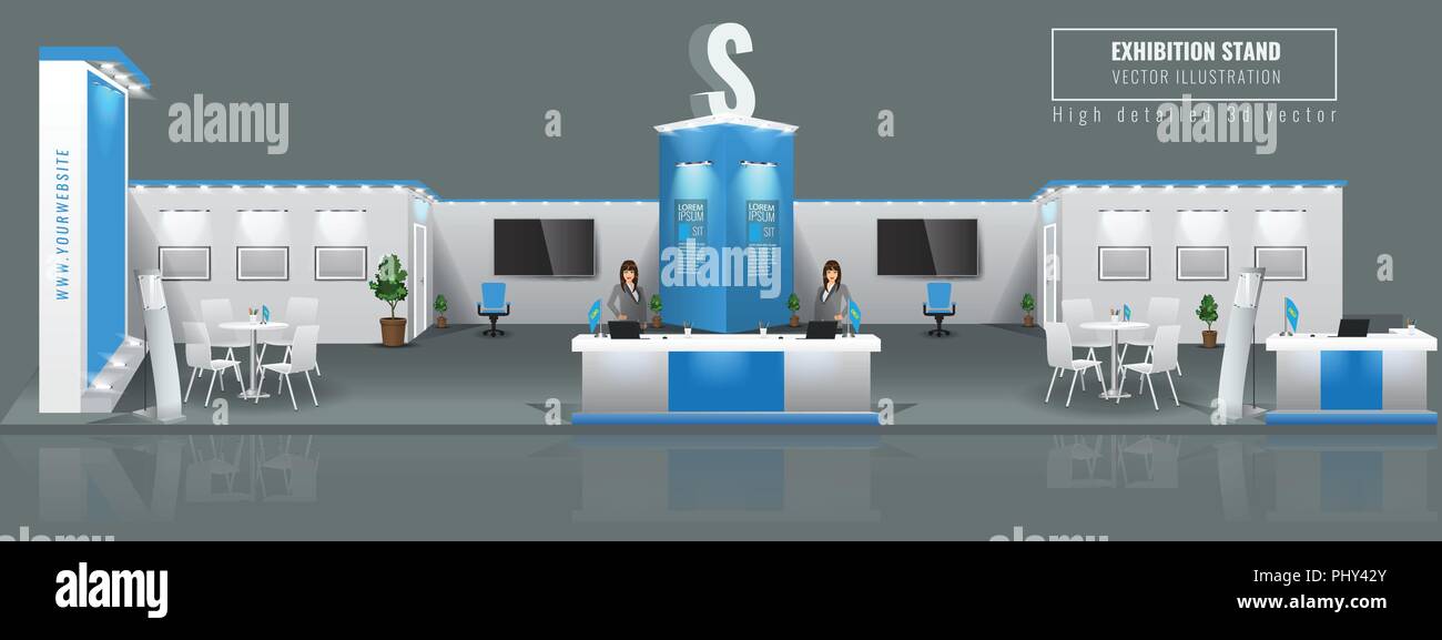 Grand exhibition stand display Stock Vector Images - Alamy