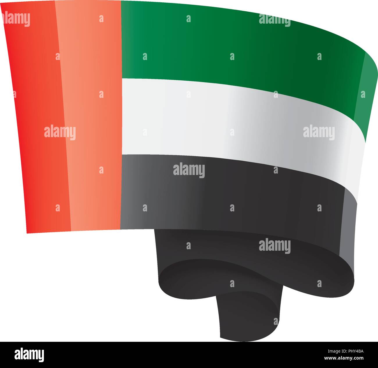 United Arab Emirates flag, vector illustration on a white background ...